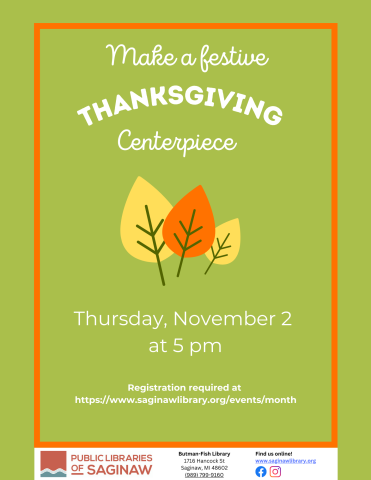 Thanksgiving Centerpiece | Public Libraries of Saginaw